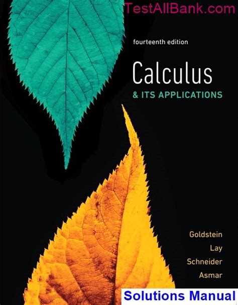 Calculus And Its Applications 14th Edition Goldstein Solutions Manual