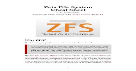 zeta file system cheat sheet · zeta file system cheat sheet zfs design