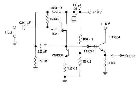 500 MΩ Input Impedance With Jfet Amp Amplifier Circuit Circuit Diagram