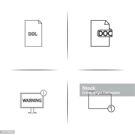 파일 및 폴더 기호 간단한 선형 아이콘을 설정 합니다 개요 벡터 아이콘 0명에 대한 스톡 벡터 아트 및 기타 이미지 0명 디자인 벡터 Istock