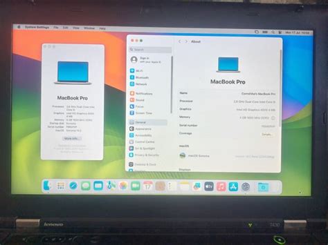 Macos Sonoma On A Lenovo Thinkpad T430 R Hackintosh