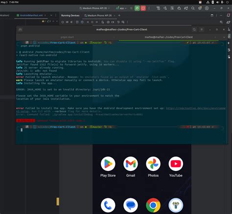 Android Error Failed To Launch Emulator Reason No Emulators Found As An Output Of Emulator