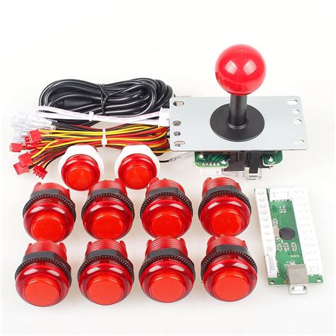 Buy Eg Starts Zero Delay Usb Encoder To Pc Games Joystick 10x Led Illuminated Push Buttons For