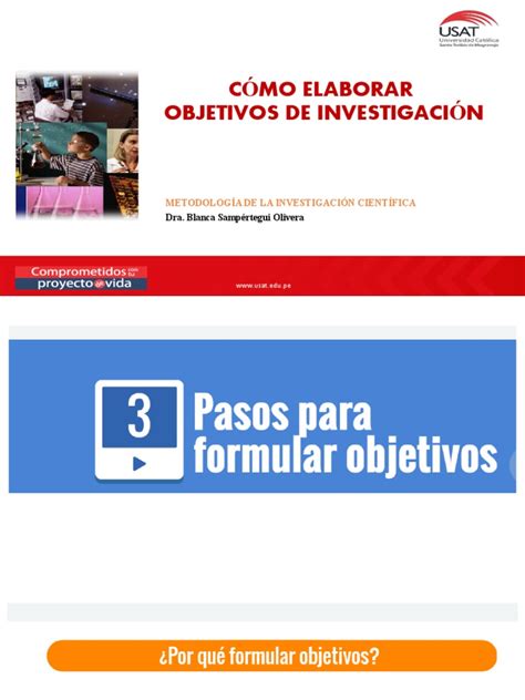Formulación De Objetivos Pdf