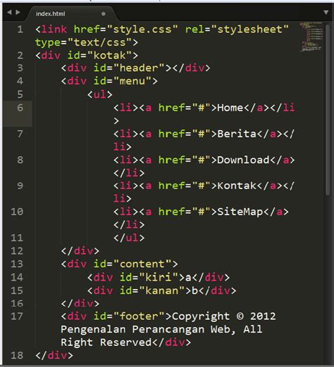 Ilmu Komputer Contoh Latihan Layout Script Htmlandcss