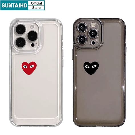 Suntaiho Funny Love S Eyes Cdg Pasangan Telefon Kes Untuk Iphone Pro Max Ip