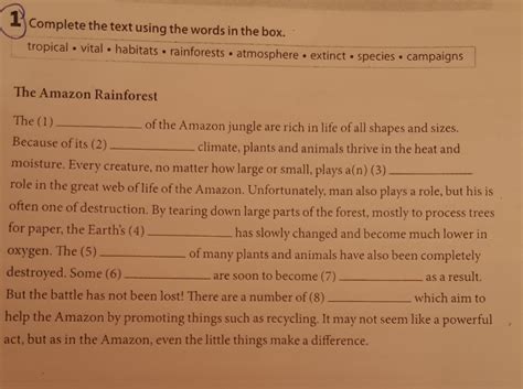 1complete The Text Using The Words In The Box Школьные Знанияcom