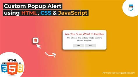 Custom Popup Alert Css Geekboots
