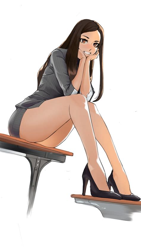 Rule 34 Brown Hair Formal Formal Wear High Heels Legs Long Hair Long