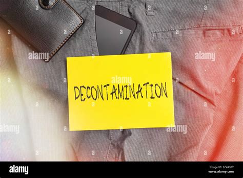 Word Writing Text Decontamination Business Photo Showcasing Neutralizing Every Presence Of