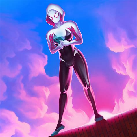 1080x1080 Resolution Spider Gwen Stacy Texting 1080x1080 Resolution