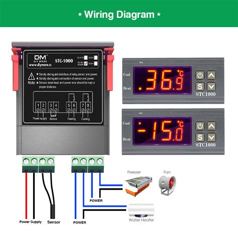 Stc 1000 Digital Temperature Controller Thermostat Diymore