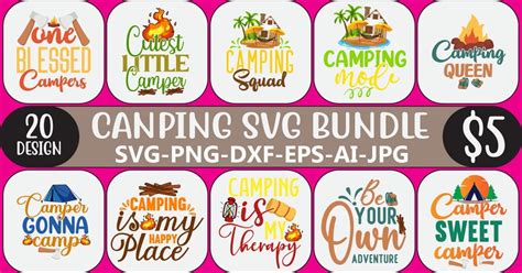 Camping Svg Bundle Bundle · Creative Fabrica