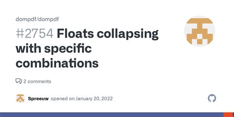 Floats Collapsing With Specific Combinations · Issue 2754 · Dompdf