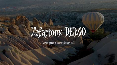 Nefarious DEMO Font Download Free For Desktop Webfont