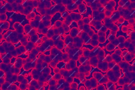 박테리아 세포 구균의 가짜 모양 분자 연구 미생물 미생물학 과학 의학 그림 프리미엄 사진