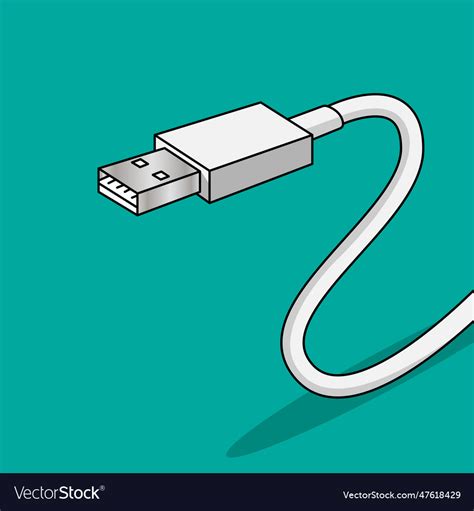 Usb Connector Royalty Free Vector Image Vectorstock