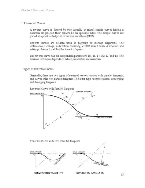 pdfcoffee reversed curve 13 chapter 1 horizontal curves 1 reversed