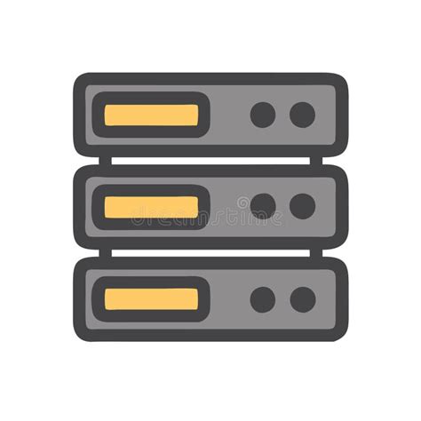 Stack Of Servers Vector Illustration For Digital Technology And Data Management Stock Image