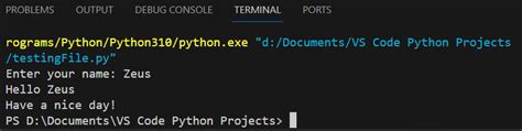 Visual Studio Code Writing And Executing A Python Program Aristides S Bouras