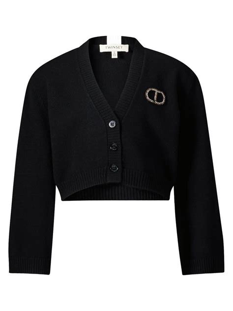 Twinset Cardigan In Zwart Voor Meisjes
