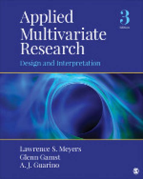 Applied Multivariate Research Design And Interpretation 3rd Edition