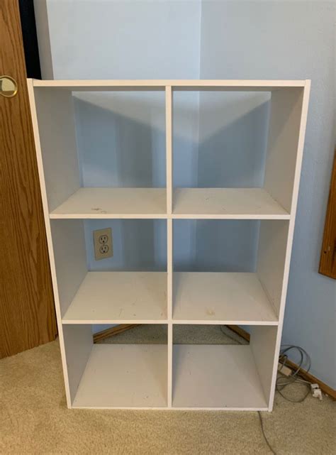 Lot 18 White Six Cube Cubby Shelving 24x 12x 36h