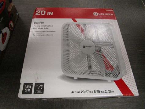 Utilitech Box Fan Prime Time Auctions Inc