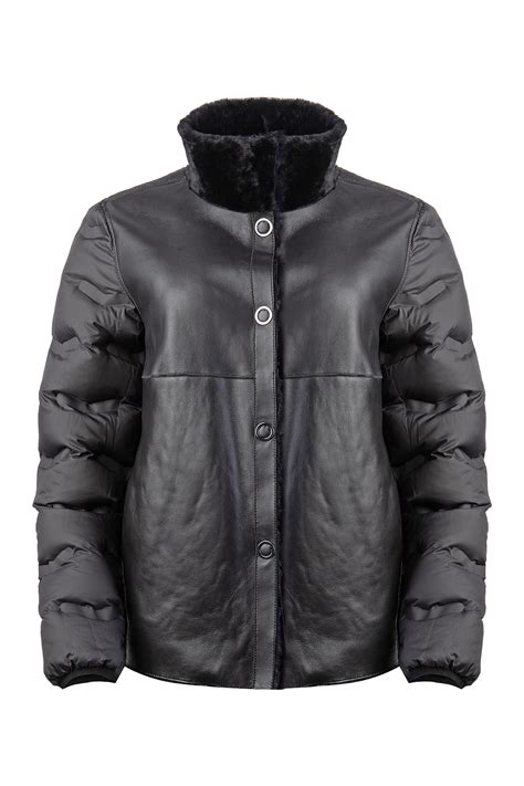 Куртка(Дубленка) двусторонняя женская ROSSINI, цвет Черный, состав мех ...