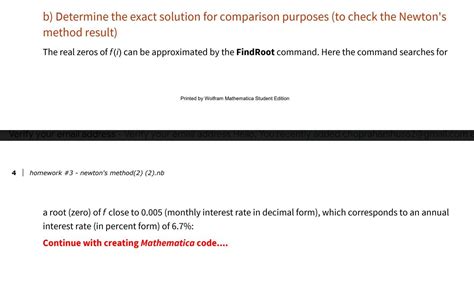 Solved Homework 3 Newtons Method With Mathematica