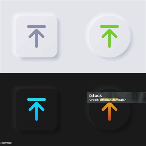 심볼 버튼 아이콘 세트 웹 디자인을 위한 다색 뉴모피즘 버튼 소프트 Ui 디자인 애플리케이션 Ui 등 버튼 벡터를 업로드합니다 3차원 형태에 대한 스톡 벡터 아트 및 기타