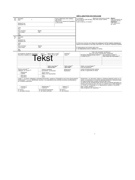Deklaracja Celna Cn23 Pdf