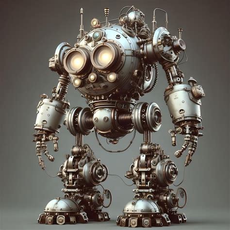 Premium Photo The Image Depicts A Robot With A Humanoid Structure