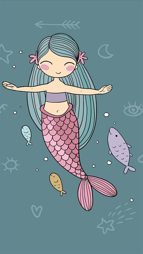 Cute Mermaid Wallpapers Wallpapers Com