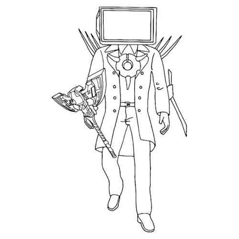 Раскраска Скибиди Туалет Распечатай крутые раскраски