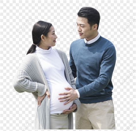 임신 한 여자를 동반 한 남편 Png 일러스트 무료 다운로드 Lovepik
