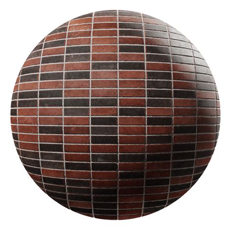 Smooth Stack Bond Brick Texture Flashed Red Poliigon