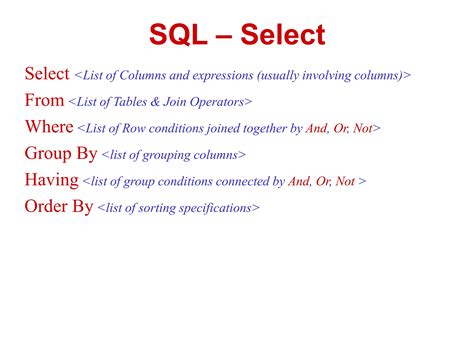 Sql Data Manipulation Language Presentation Ppt