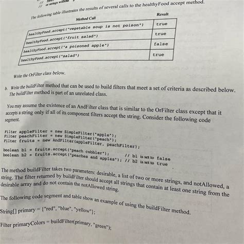 Solved 26 A Filter Is An Object That Examines Strings And