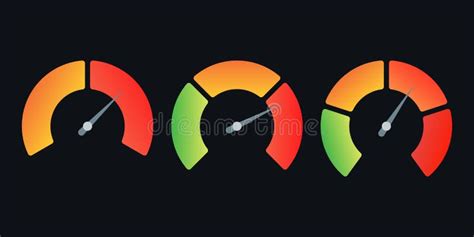 Bar Of Meter With Progress Level From Red To Green Measure Ruler Diagram Of Rating