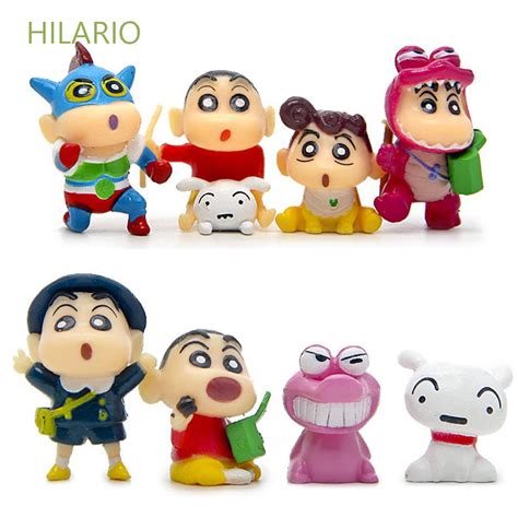 Hilario โมเดลฟิกเกอร์ การ์ตูนชินจัง 8 ชิ้น สําหรับตกแต่งสวนเด็ก Shopee Thailand