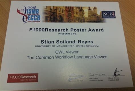 Best Poster Award For Common Workflow Language Viewer