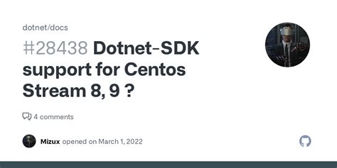 Dotnet Sdk Support For Centos Stream 8 9 · Issue 28438 · Dotnet