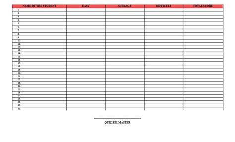 Tabulation Quizbee Pdf