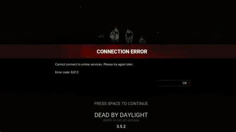 Dead By Daylight How To Fix Error 8012 Dexerto