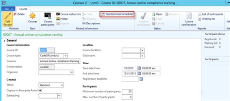 7 Questionnaire Schedules Dynamics Ax Ellipse Solutions