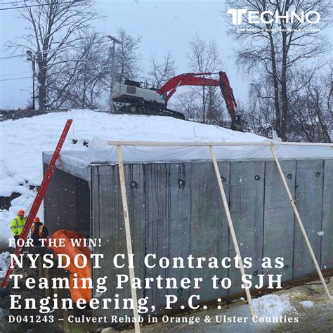 Techno Is Proud To Be Designated Teaming Partner To Sjh Engineering P C For Nysdot Contract