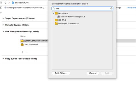 Unable To Find LibRCTOneSignal A Issue OneSignal React Native Onesignal GitHub