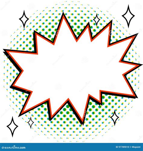 Pop Art Styled Speech Bubble Template For Your Design Comics Pop Art