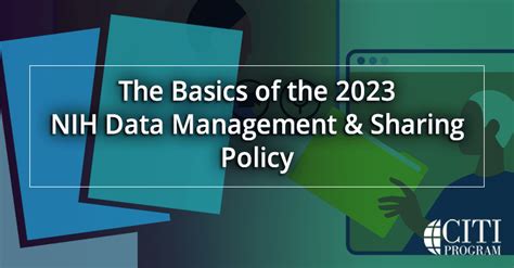 Basics Of The 2023 Nih Data Management And Sharing Policy